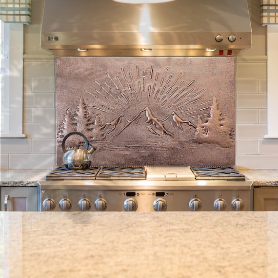 Hammered Copper Splashback Uk