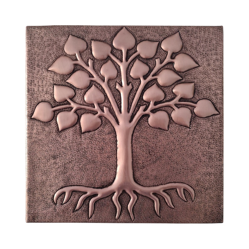 Tree With Roots Copper Kitchen Backsplash Tile | Etsy