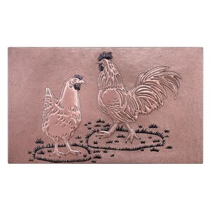 Hand-hammered Copper Chicken Backsplash: Farmhouse Kitchen Rooster ...
