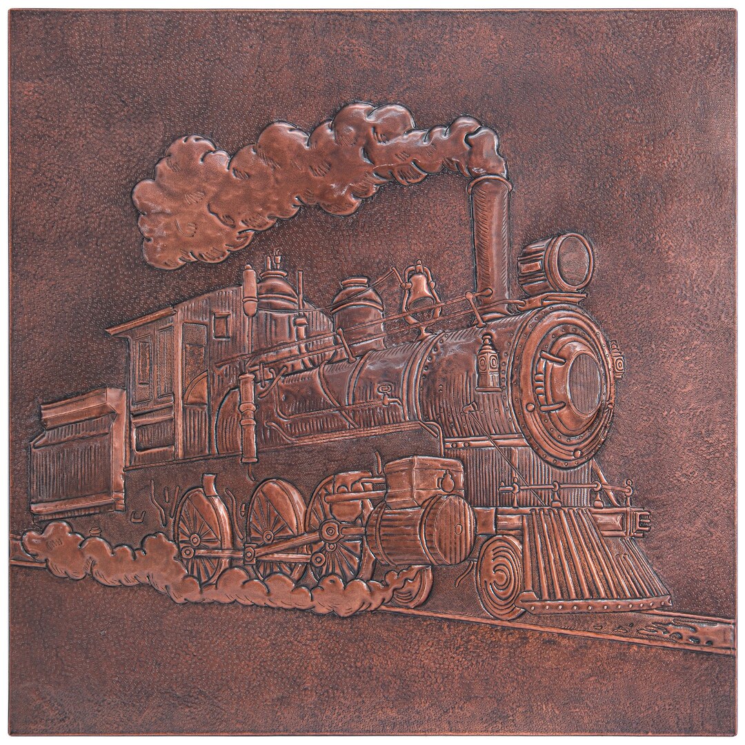 Coal Train Handmade Copper Wall Art, Steam Locomotive, Copper Kitchen ...