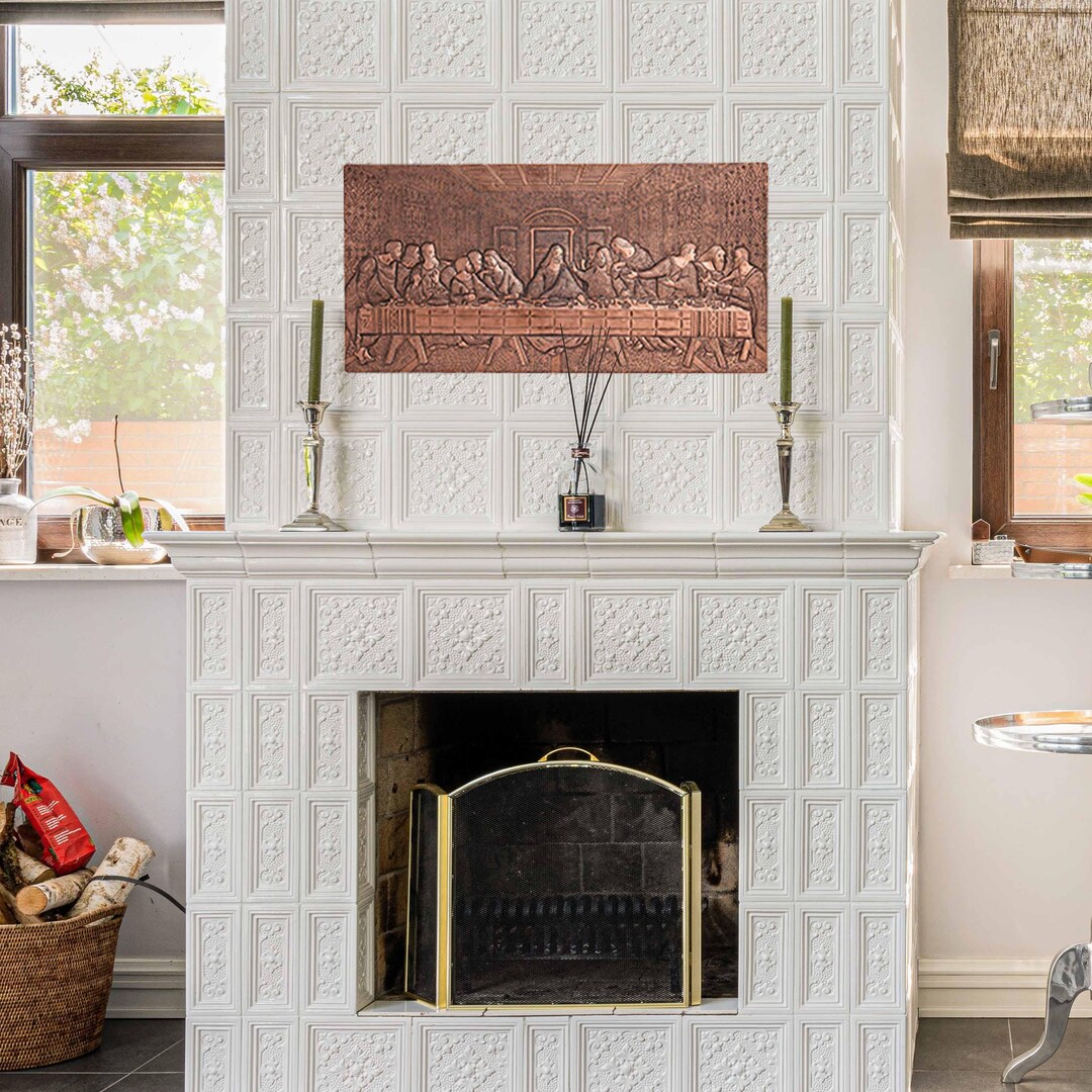 Handmade Copper Art Tile: the Last Supper Relief, Christian Home Decor ...