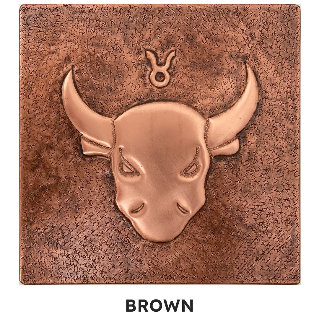Taurus Zodiac Sign Copper Kitchen Splash Back Astrology and - Etsy