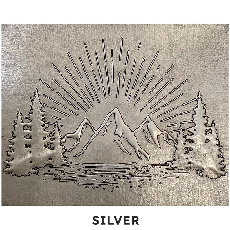 Rising Sun Behind the Mountains Nature Scene in Silver Color - Etsy