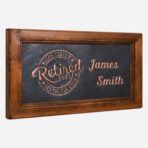Retirement Sign, Custom Retirement Gift, Personalized Retirement Wall ...