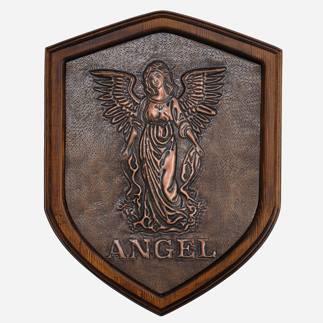 Angel Artwork, Wood Framed Copper Angel Relief Sculpture - Etsy