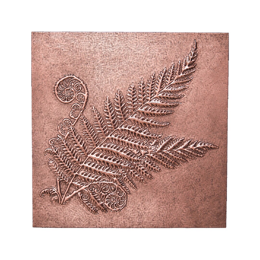 Fern Leaf Wall Decor, Fern and Koru Art, Bespoke Copper Mural, Fern and ...