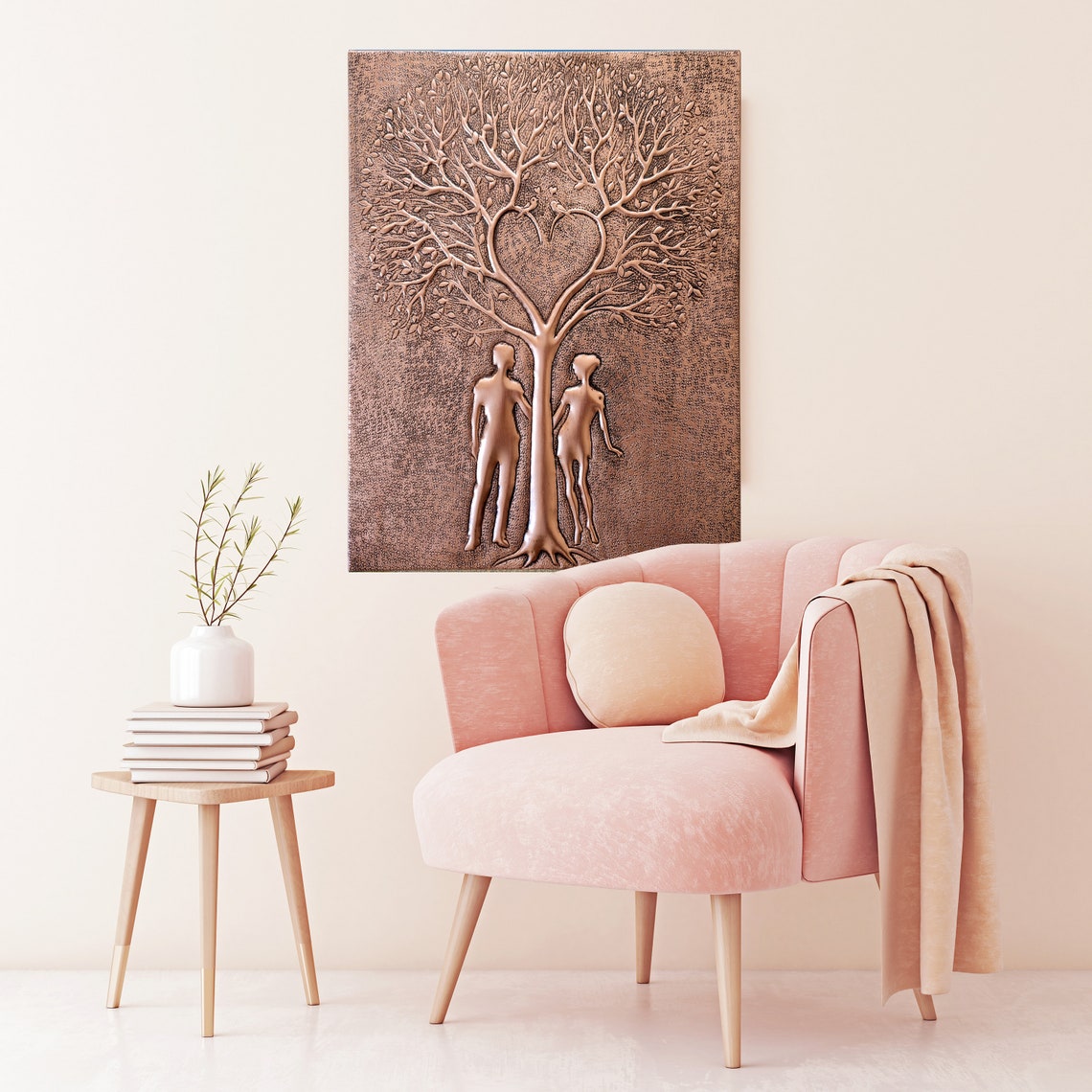 Couple Under a Love Tree Copper Wall Art Handmade Copper - Etsy