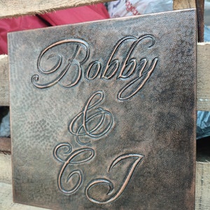 Custom Copper Sign, Personalized Name Sign, Home Wall Decor, Metal Wall ...