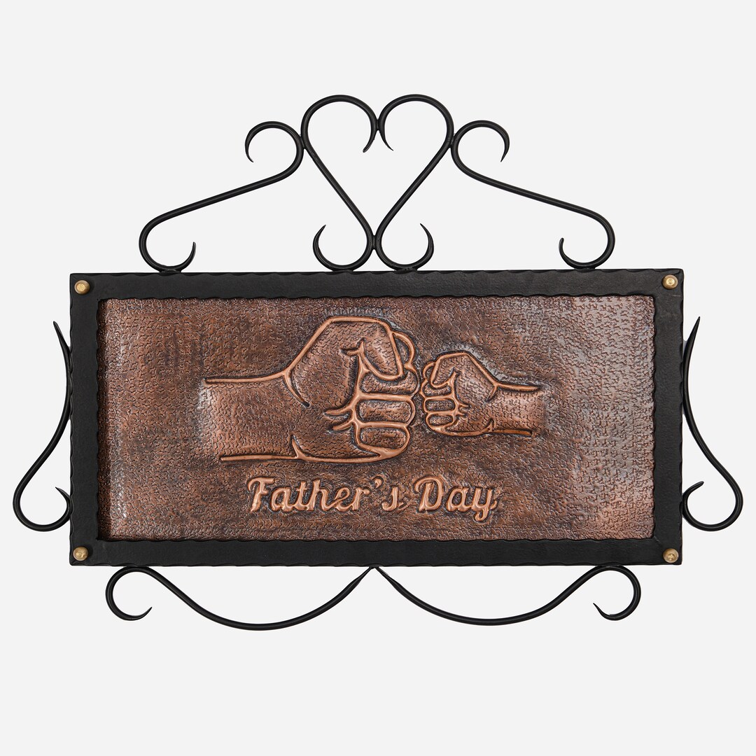 Father's Day Gift Copper House Sign, Personalized Gift for Dad, Metal ...