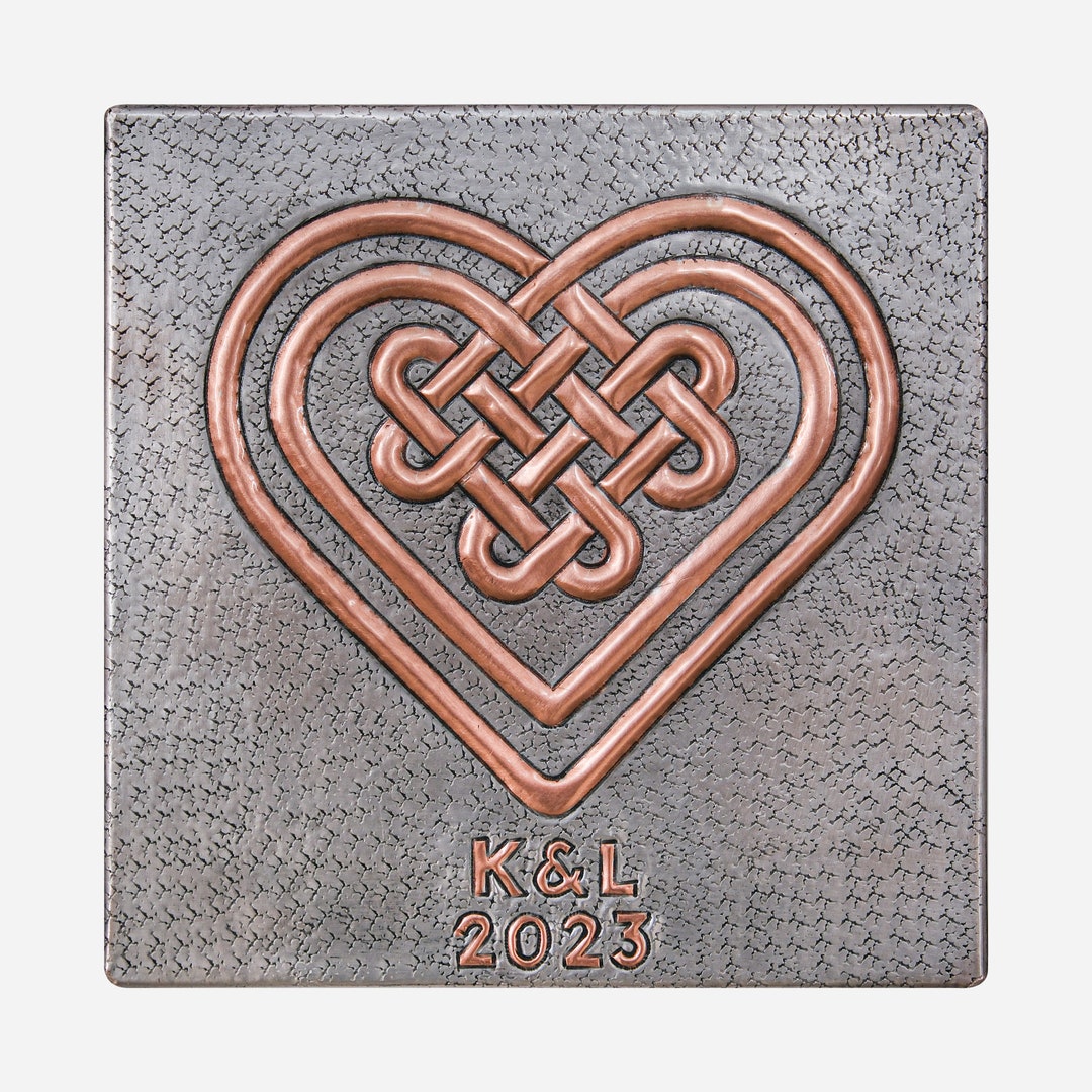 Copper Backsplash Panel (celtic Heart Love Knot, Gray&copper Color) - Etsy