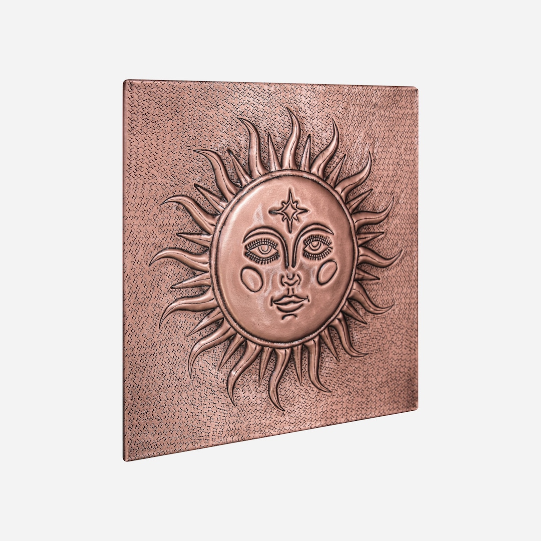 Sun Wall Art, Sun Wall Panel, Sun Mural Art, Sun Copper Kitchen ...