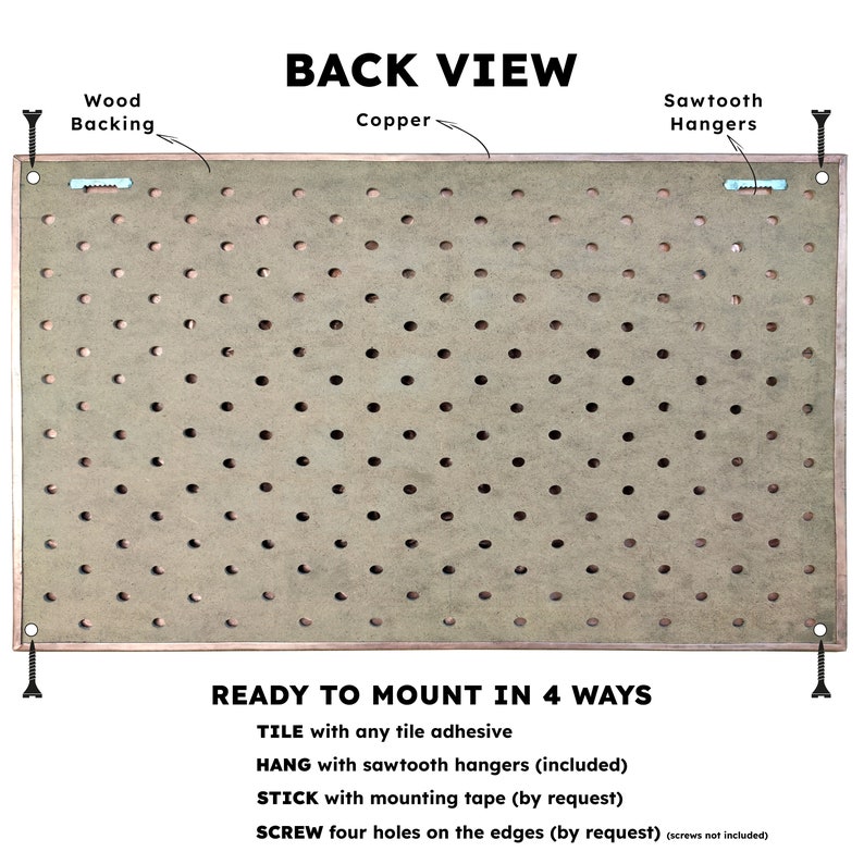 Handmade Deer and Woods With Corn Fields Copper Tile for - Etsy