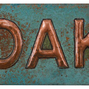 House Number Sign, Metal Number Plaque, Handmade Number Tile, Copper ...