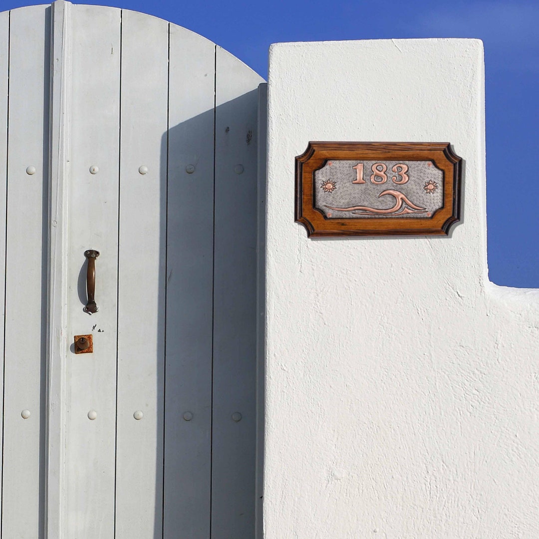 House Number Sign, Beach House Address Sign, Custom Nautical House Sign ...