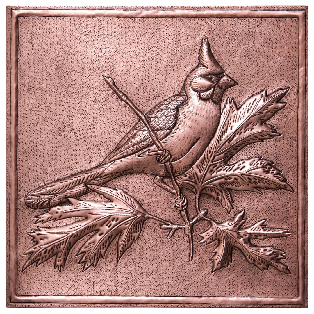Handmade Copper Cardinal Wall Art: Bird Relief Sculpture - Etsy