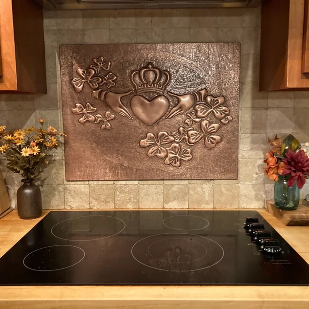 Irish Claddagh Surrounded With Three Leaf Clovers Copper Wall - Etsy