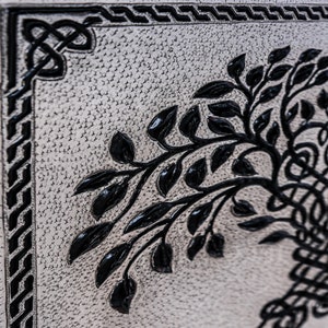 Kitchen Backsplash Tile 18x24 Gray&black Celtic Tree of Life - Etsy