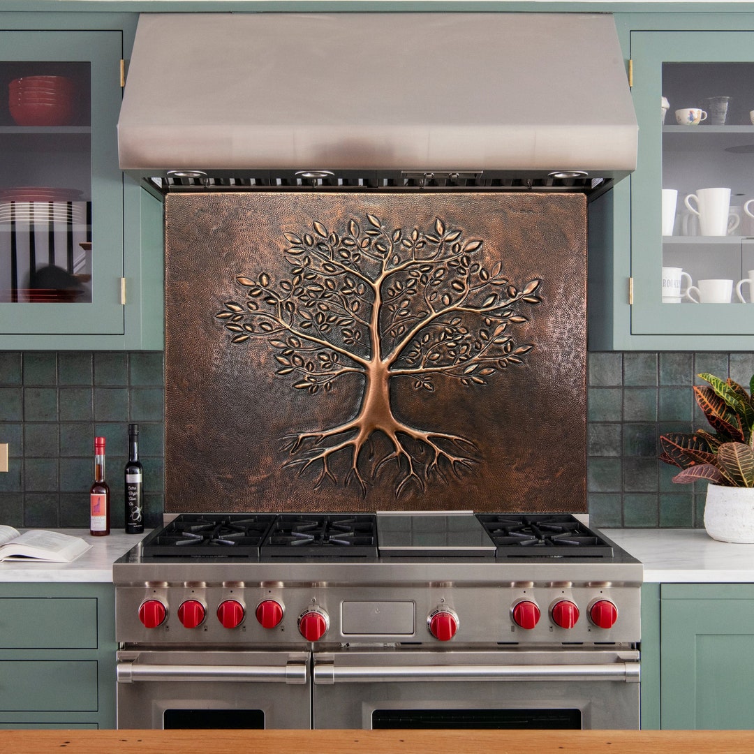 Tree of Life Wall Art Kitchen Backsplash, Mural Tile for Indoor and ...