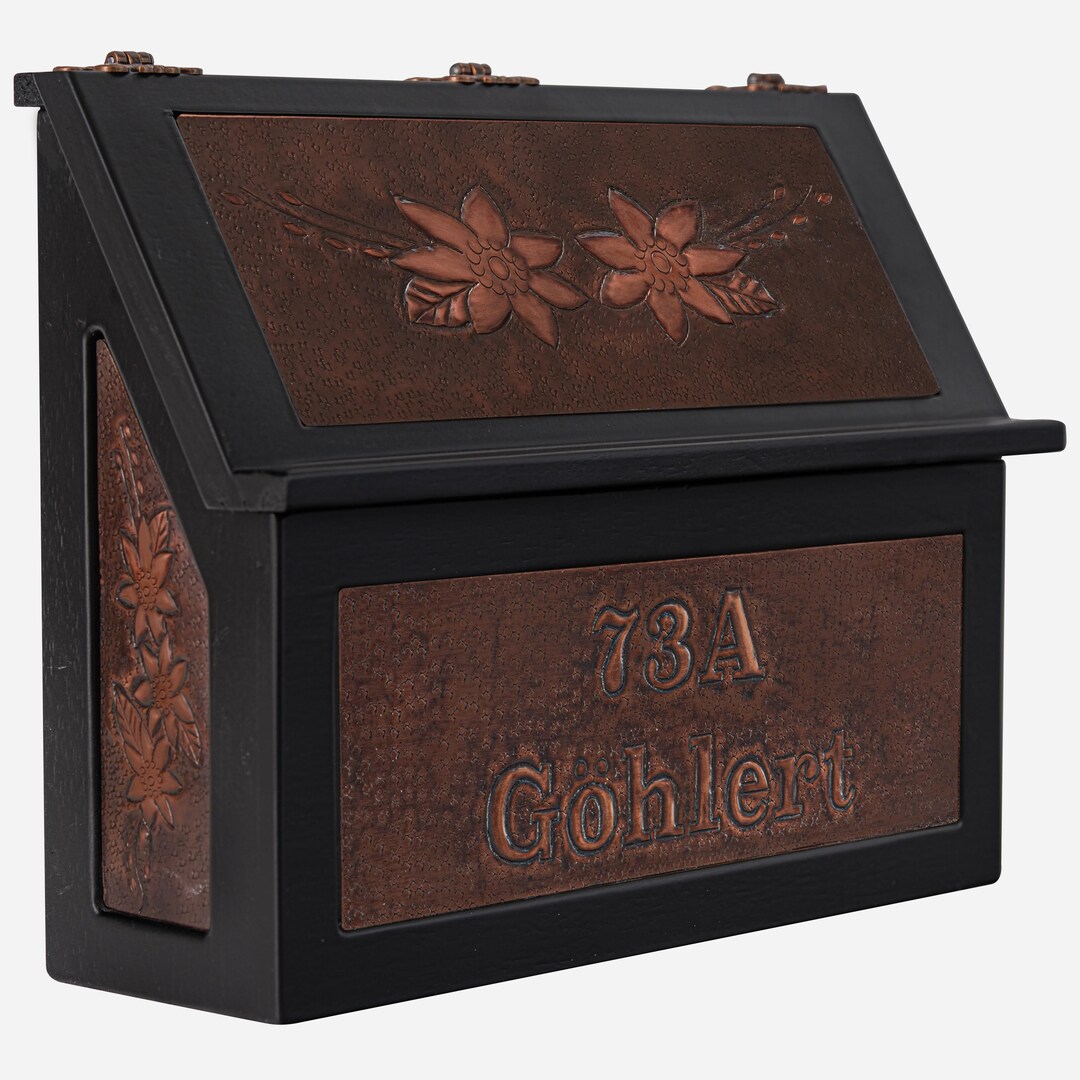 Wall Mounted Copper Mailbox, Copper Letterbox, Handmade Mailboxes for ...