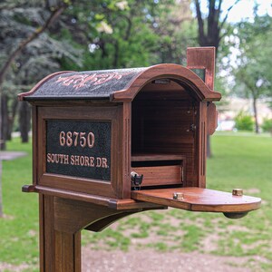 Post Mounted Copper Letterbox With Lockable Insert, Handmade Copper ...