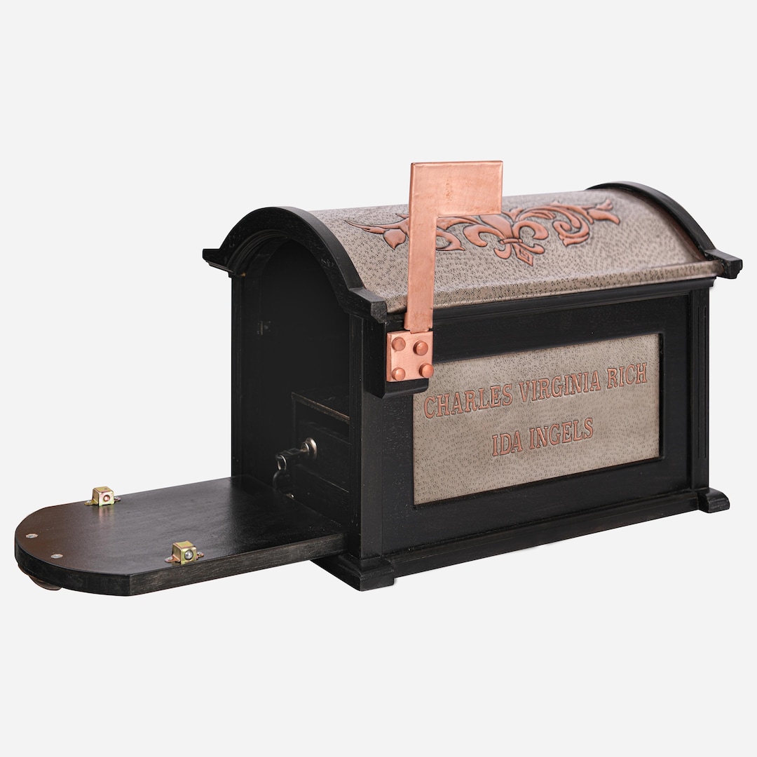 Copper Mailbox With Post (optional), Metal Letterbox, Custom Mailbox ...