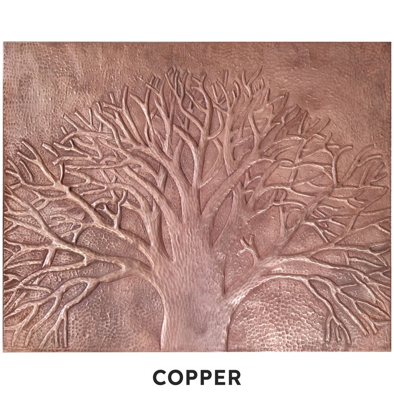 Tree Wall Art Copper Tree Relief Metal Tree Wall Sculpture - Etsy