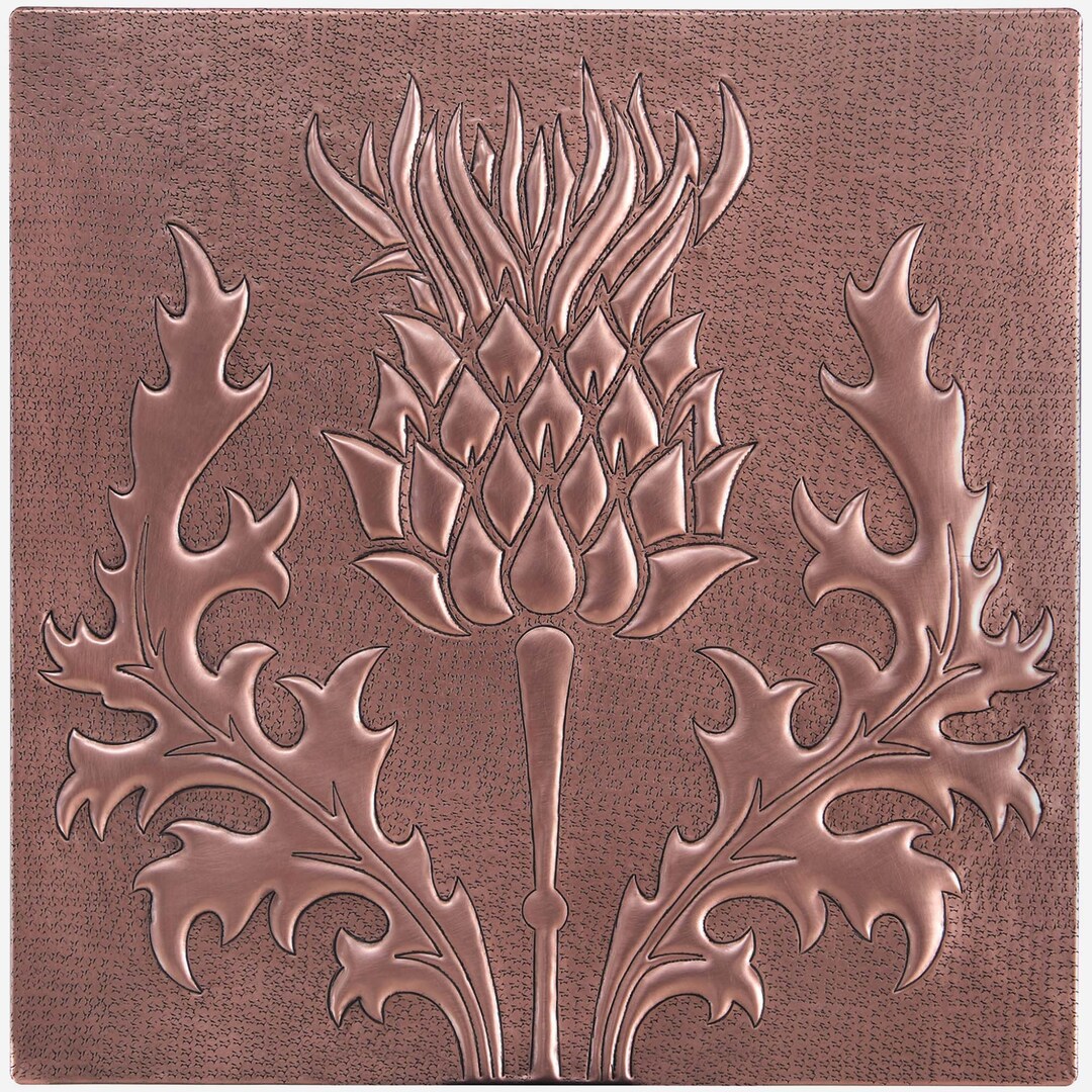 Copper Backsplash Panel 16x16 Scottish Thistle - Etsy