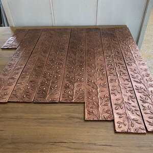 Handmade Embossed Copper Kick Plate: Kitchen Island & Peninsula Panel ...