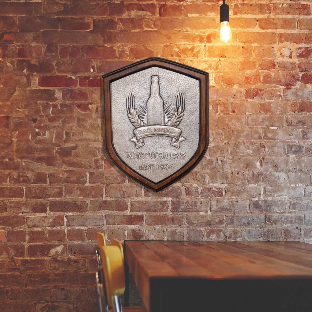 Home Bar Sign, Beer Sign, Custom Pub Signage, Whiskey Bar, Wood Framed ...