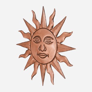Sun Wall Decor Sun Wall Art Sun Artwork Copper Sun With - Etsy