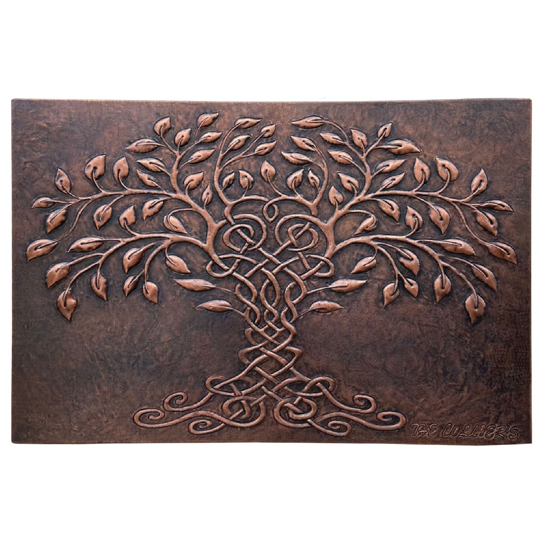 Copper Tree of Life Tile for Kitchen Backsplashes, Fireplaces ...