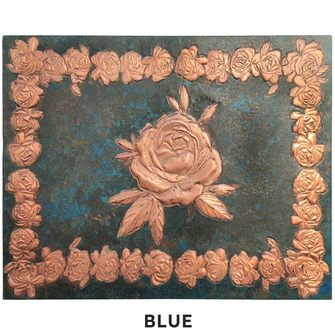 Rose-framed Copper Kitchen Backsplash Tile Flower Art Rose - Etsy