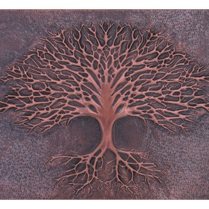 Tree of Life With Root Wall Art, Tree of Life Wall Decoration, Copper ...