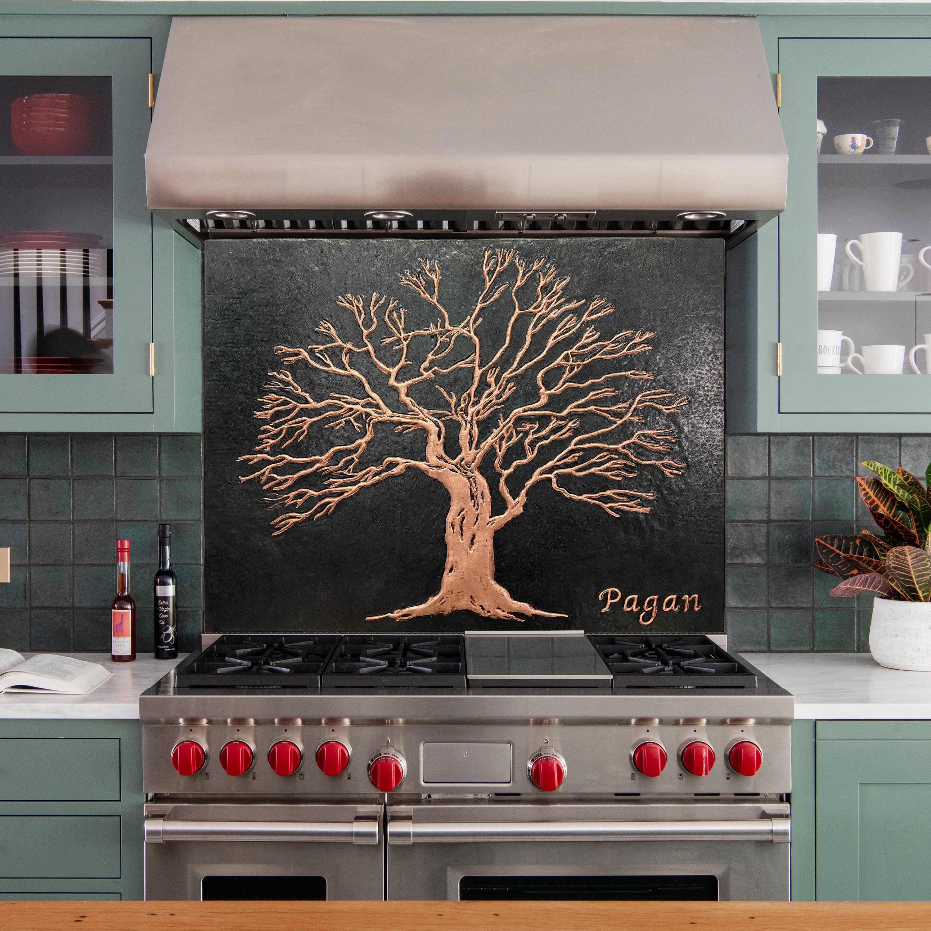 Handmade Tree of Life Copper Tile for Kitchen Backsplash - Etsy