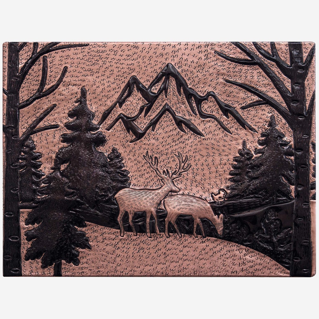 Backsplash Tile for Kitchens 24x32 Copper&black Forest Scene - Etsy