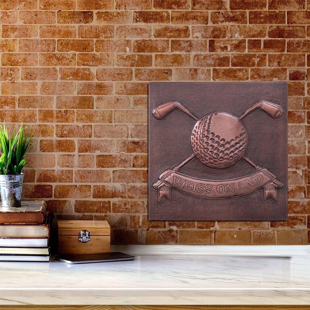 Golfer Award Plaque, Custom Golf Tournament Trophy, Copper Award Trophy ...