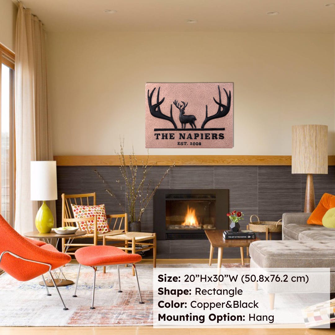 Custom House Sign, Copper House Plaque Sign With Family Name and ...
