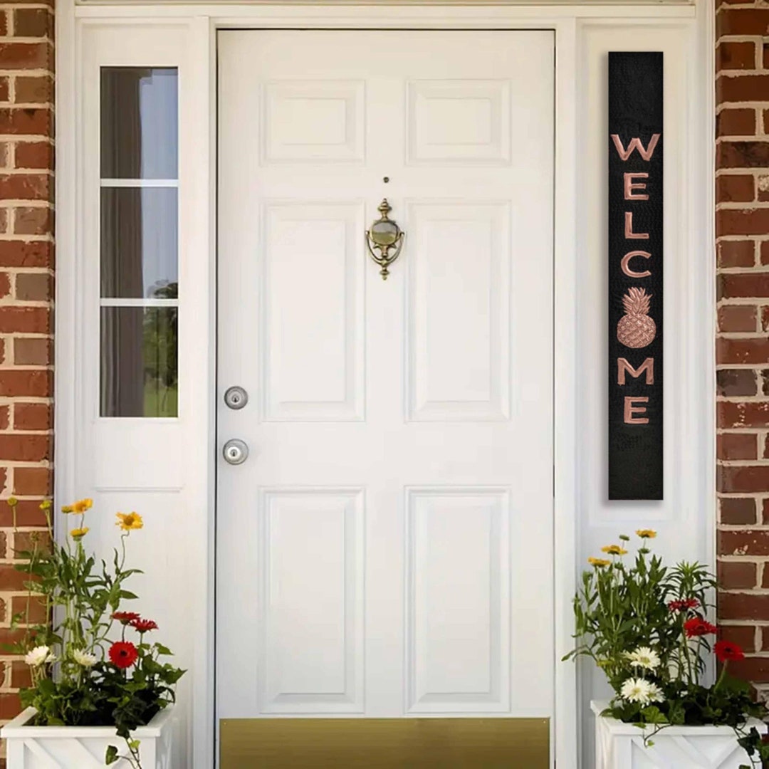 Copper Welcome Plaque Sign for Front Door, Custom Welcome Sign With ...