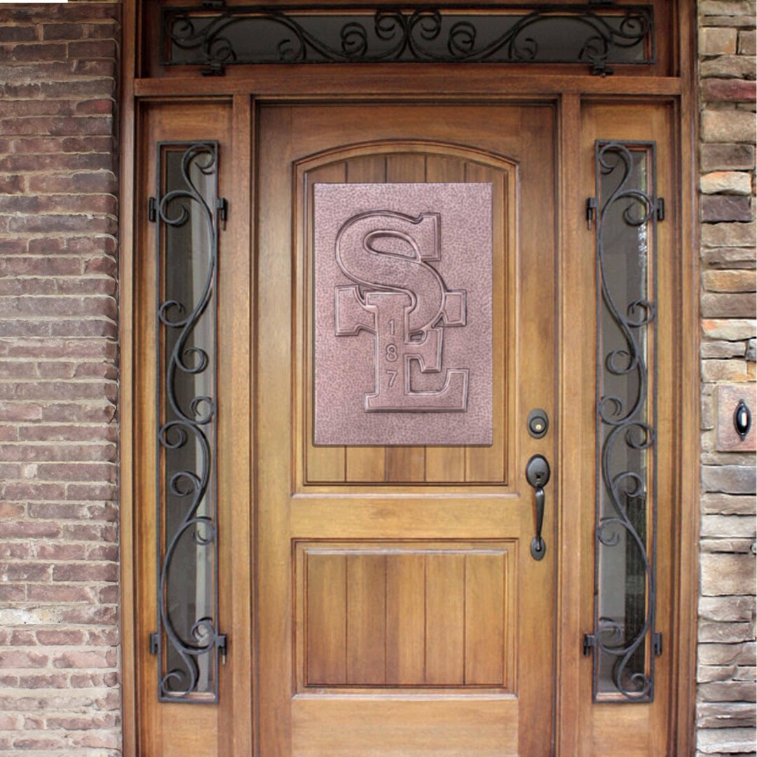 House Number and Initial Plaque Sign, Personalized Outdoor Monogram ...