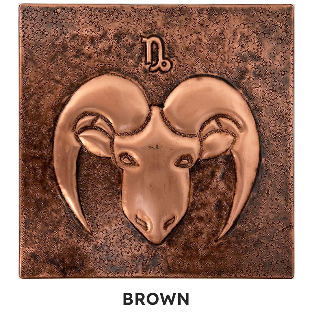 Capricorn Zodiac Sign Copper Kitchen Backsplash Astrology and - Etsy
