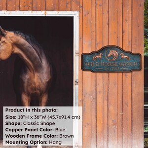 Ranch Sign, Custom Horse Ranch Sign, Wood and Copper Sign, Outdoor ...