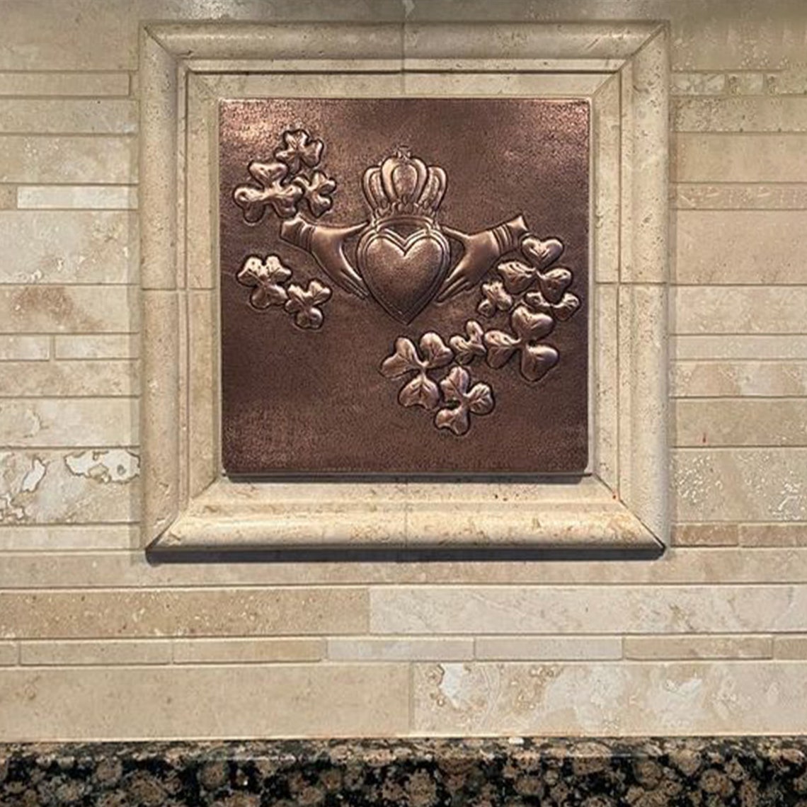 Hand Hammered Copper Claddagh Wall Decor: Shamrock Irish Gift - Etsy