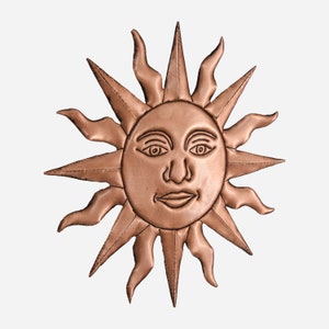 Sun Wall Decor Sun Wall Art Sun Artwork Copper Sun With - Etsy