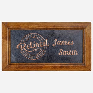 Retirement Sign, Custom Retirement Gift, Personalized Retirement Wall ...