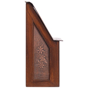 Wall Mounted Lockable Copper Mailbox, Brown Mailbox for Outside, Wood ...