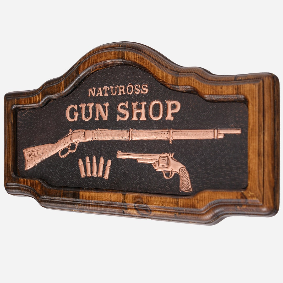 Custom Wood Sign, Unique Gun Shop Sign, Gunsmith Sign, Gun Store Decor ...