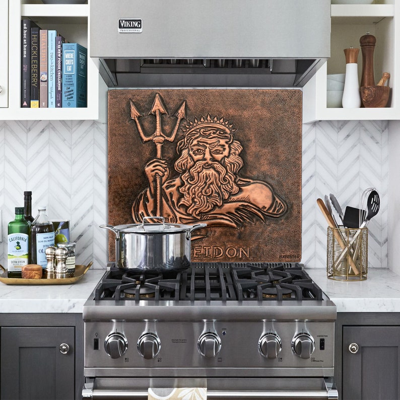 Greek God of Sea Handmade Mural Tile Indoor Outdoor Mural - Etsy