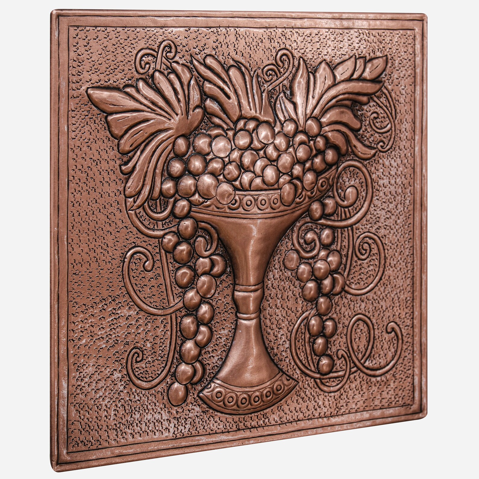 Italian Kitchen Backsplash Copper Mural - 'grapes on a Royal Plate ...
