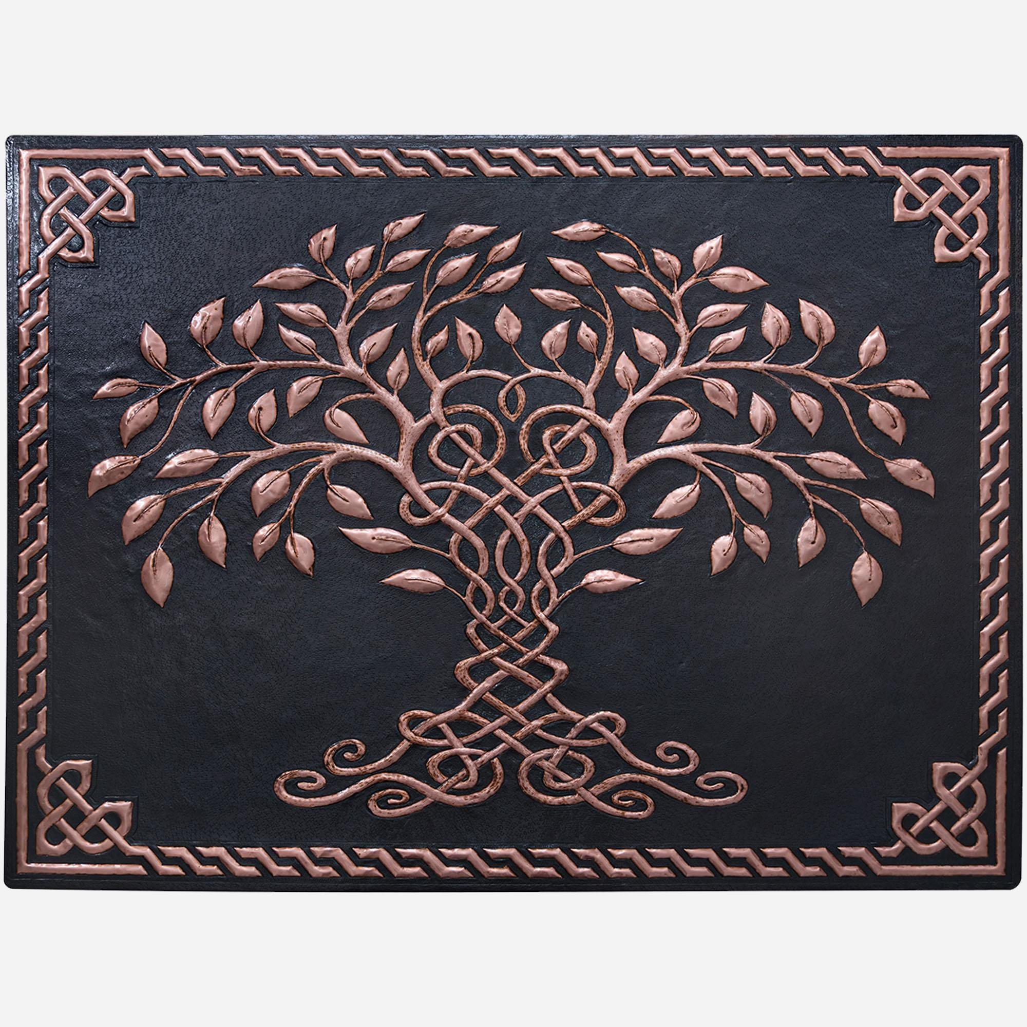 Hand-hammered Copper Tree of Life Backsplash - Celtic Knot Metal Wall ...