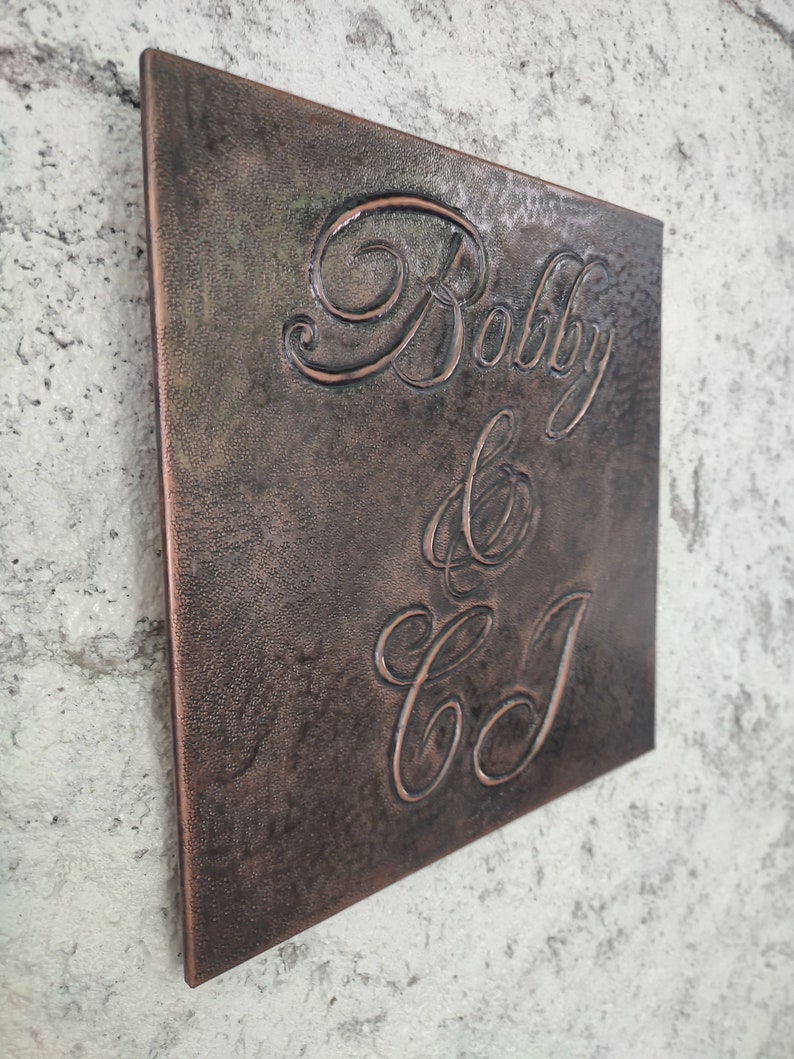Custom Copper Sign Personalized Name Sign Home Wall Decor - Etsy